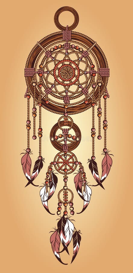 Dreamcatcher Rope stock illustration. Illustration of american - 78254087