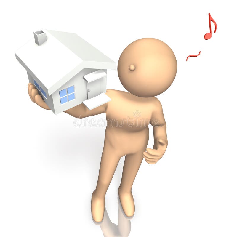 I m home stock illustration. Illustration of briefcase - 34513751