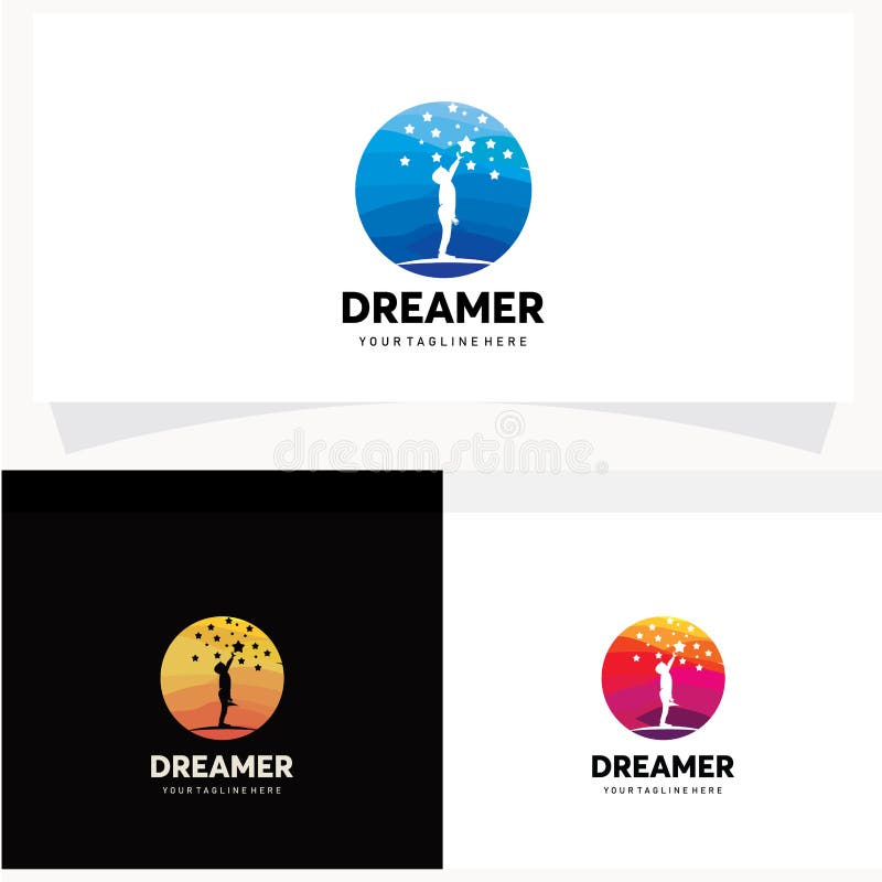 Dreamer Logo Design Template Stock Vector - Illustration of logo ...