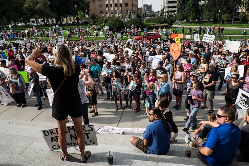 Dreamers Peaceful Demonstration. Editorial Image - Image of fight ...