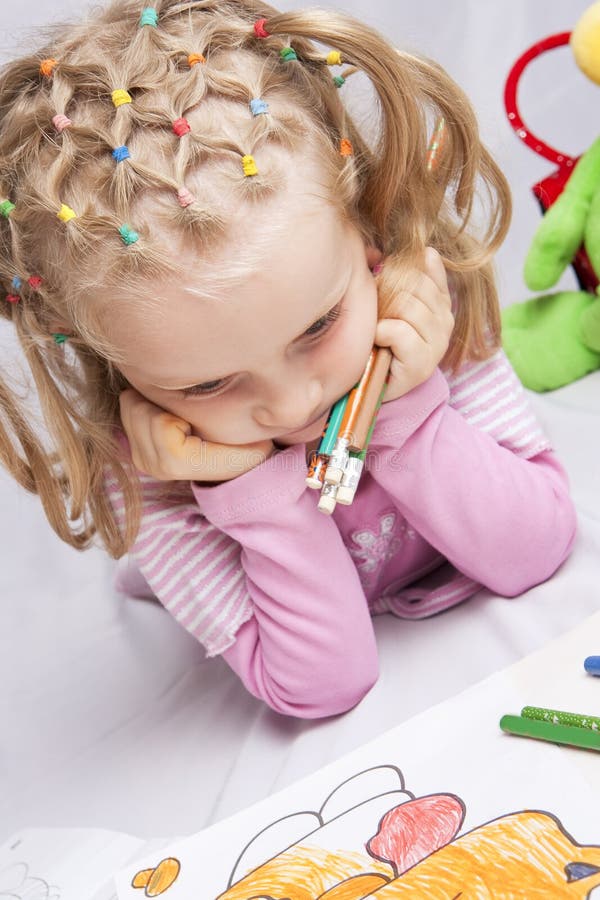 Dreaminess stock photo. Image of female, child, girl - 15463190