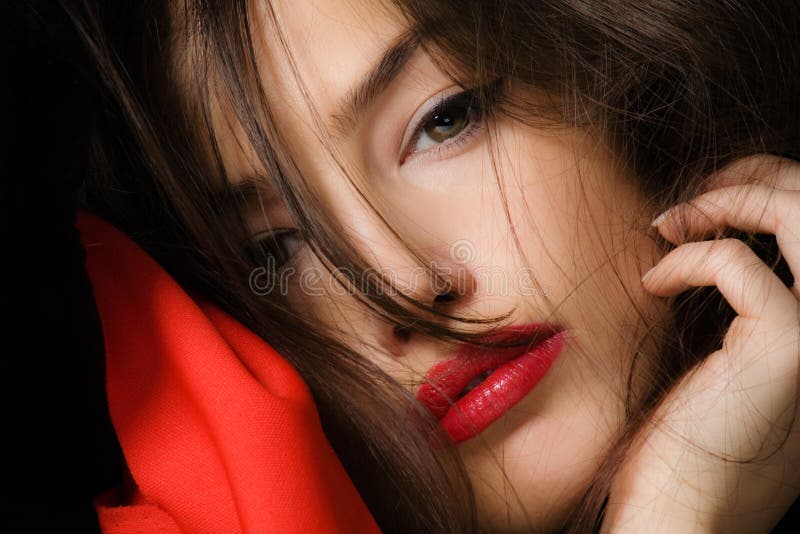 Dreaming stock image. Image of face, lips, perfect, closeup - 8430219