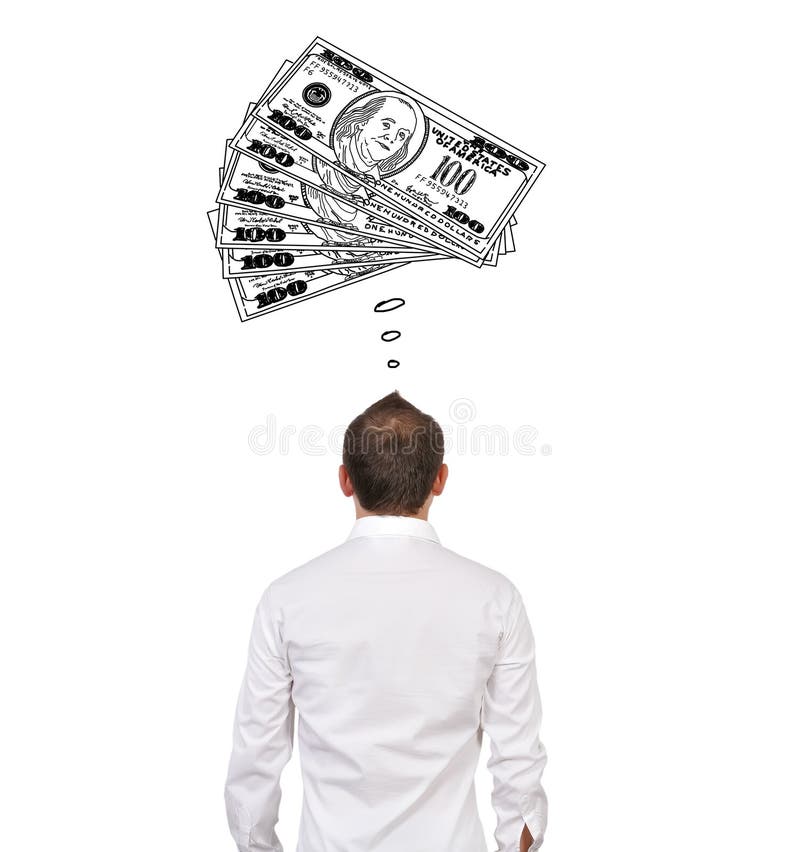 Businessman Dreaming About Money Stock Photo - Image of bank, rich ...