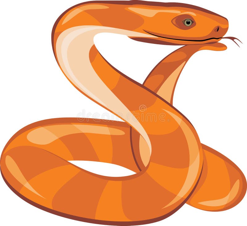 Dreaming snake stock vector. Illustration of reptile - 76188272