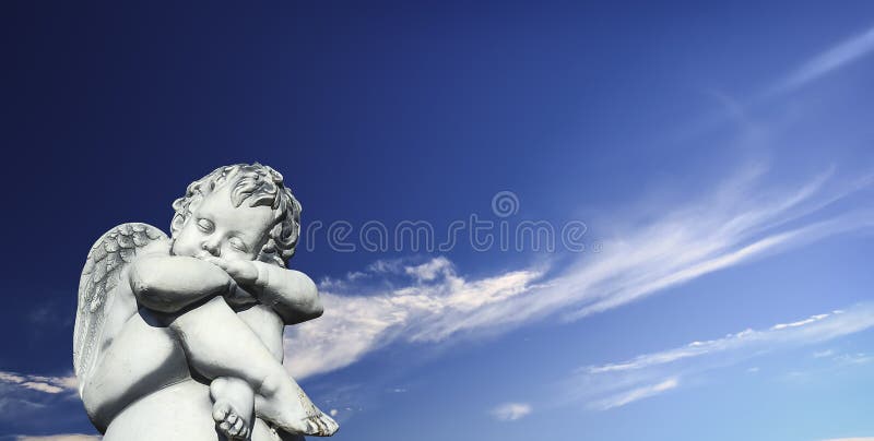 Dreaming Snow Angel stock photo. Image of hope, angel - 60068128