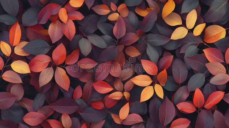 Background Featuring a Pattern of Fall Leave Stock Photo - Image of ...