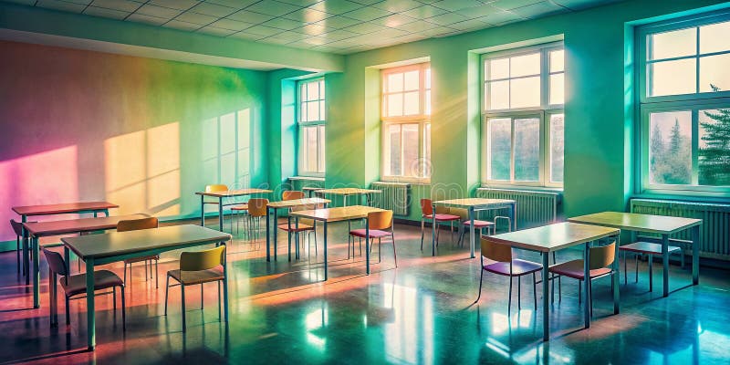 A Dreamlike Empty Primary School Classroom a Surreal Exploration of ...