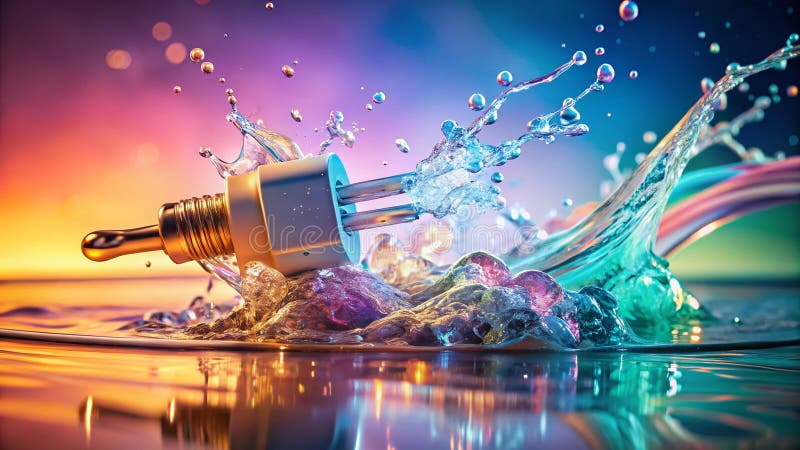 A Dreamlike Fusion PastelToned 3D Objects and a Dynamic Water Splash ...