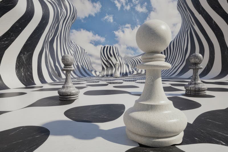 A Dreamlike, Gravity-defying Chessboard Landscape, Where Giant Chess ...