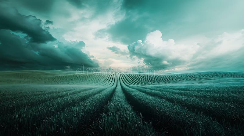 A Dreamlike Landscape Exploring a Surreal Field Where the Ground Pulses ...