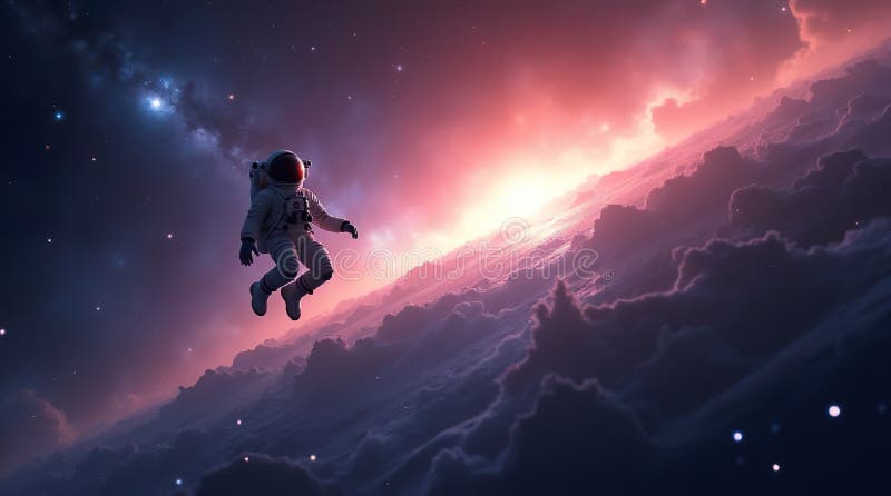 Dreamlike Space Exploration - Cosmic Infinity Awaits Stock Illustration ...