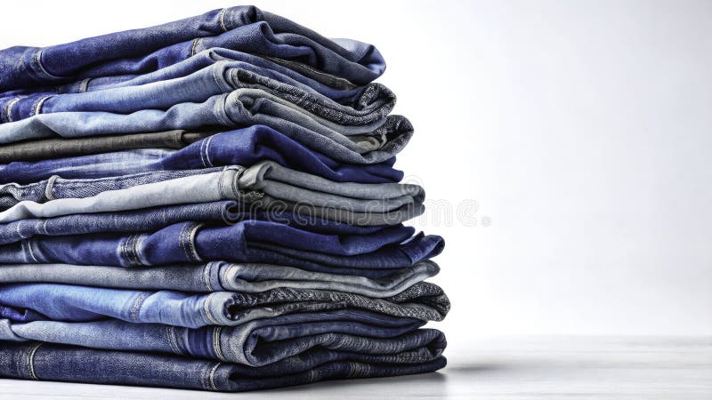 A Dreamlike Stack of Denim Surreal Fabric Texture Photography with ...