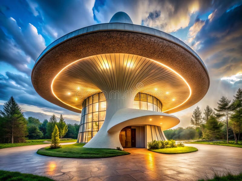 Dreamlike Structures Exploring Surrealist Milk Mushroom Architecture ...