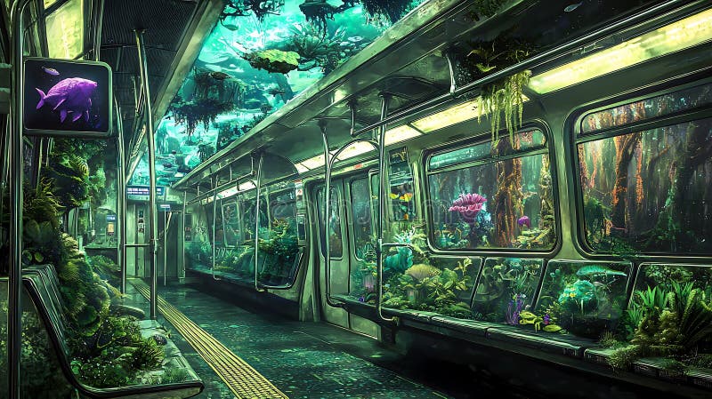 A Dreamlike Subway Journey Beneath the Waves Exploring an Underwater ...