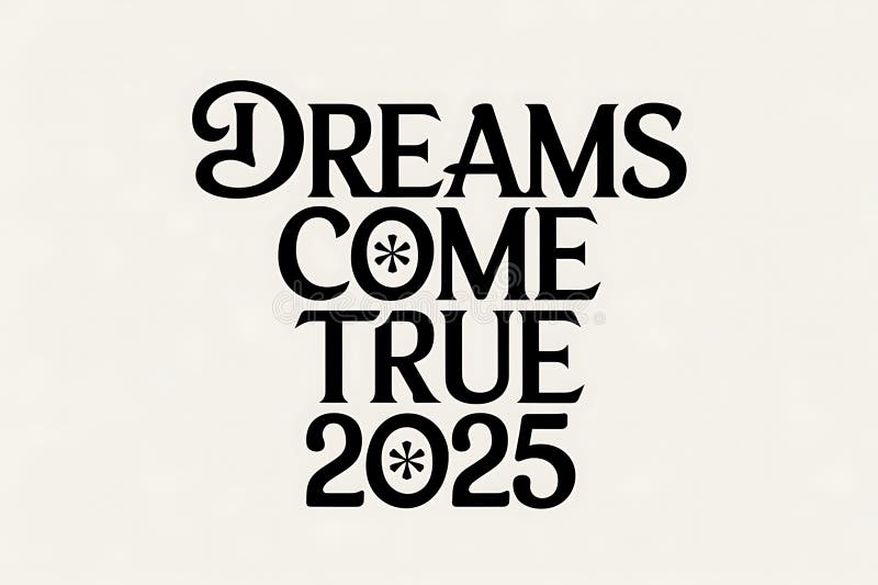 Dreams Come True Two Thousand Twenty Five Stock Photo - Image of faith ...