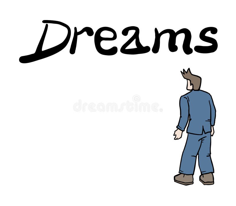 Dreams message stock vector. Illustration of motivation - 54125204