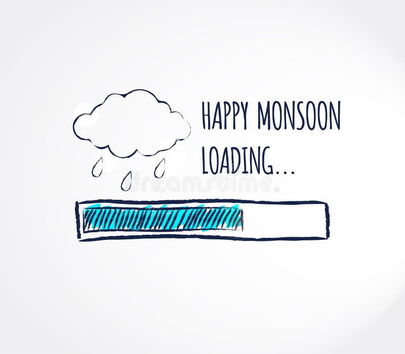Monsoon Season Loading Concept. Stock Illustration - Illustration of ...