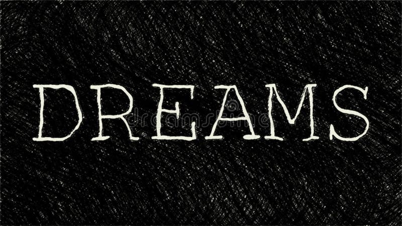 Dreams Text Hand Drawn Animation Stock Footage - Video of drawn ...