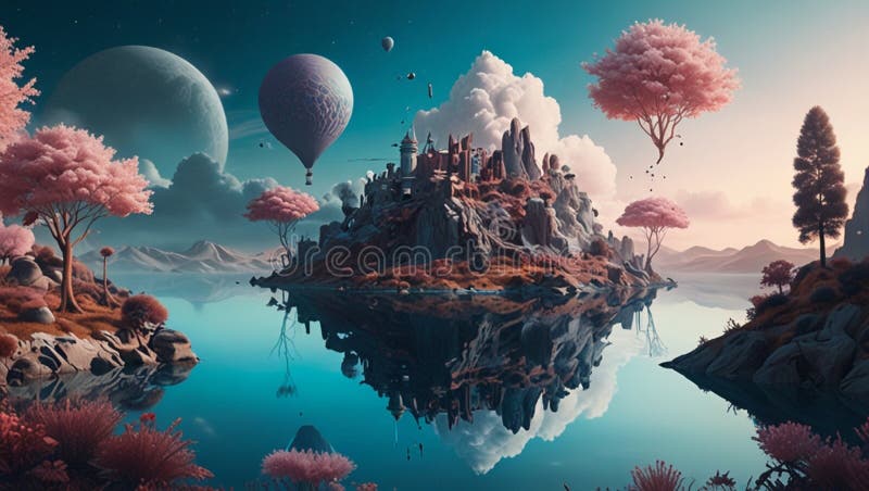 "Dreamscapes: the Art of Surreal Landscapes" Stock Illustration ...