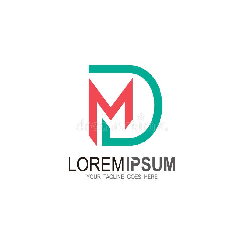 Elegant MD letter logo stock vector. Illustration of letter - 96788963