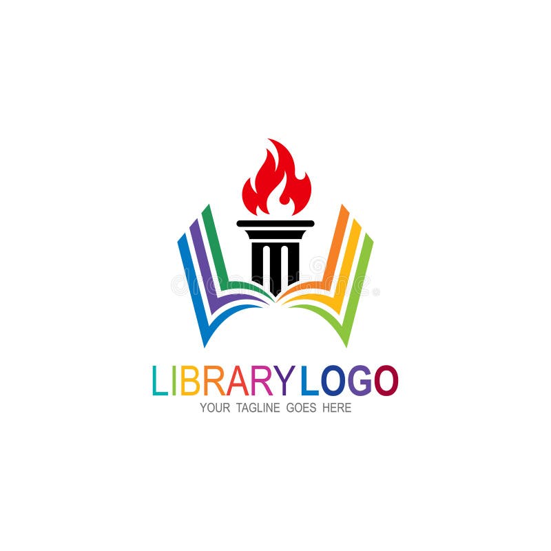Library Logo and Book Design Template, Education Icon Stock Vector ...