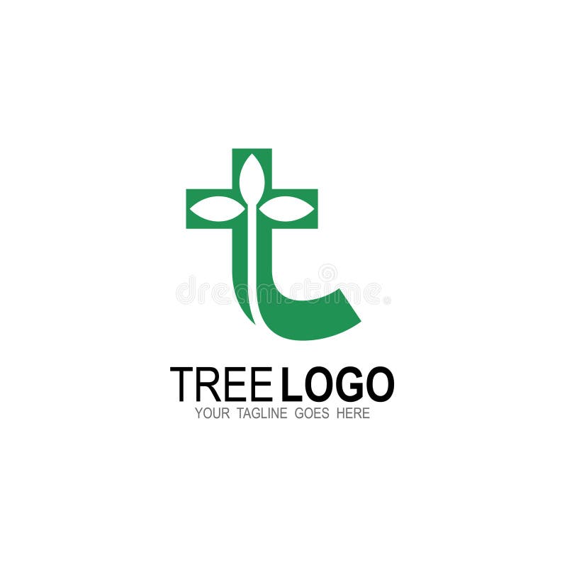 Letter T Tree Logo with Green Trees that Grow Rapidly for All Your ...