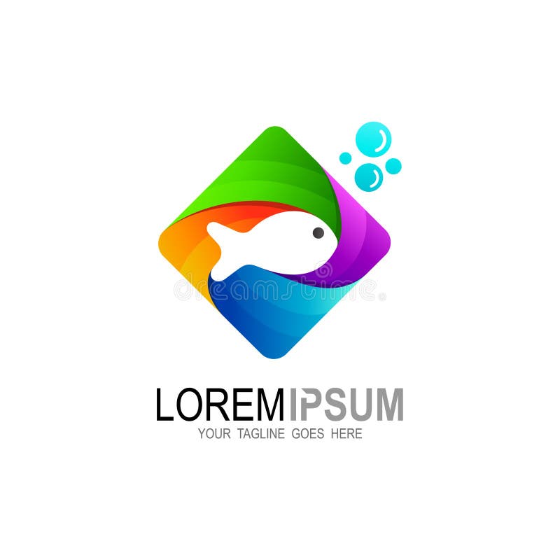 Fish Logo in the Aquarium, Fish Logo Design Vector Stock Vector ...