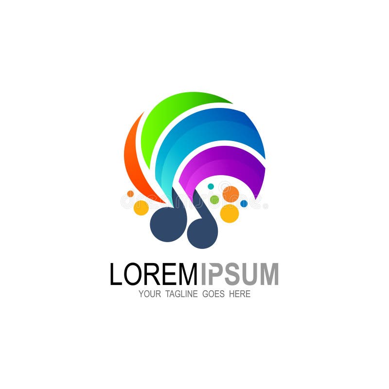 Music Logo, Melody Icon with Colorful Design Stock Vector ...