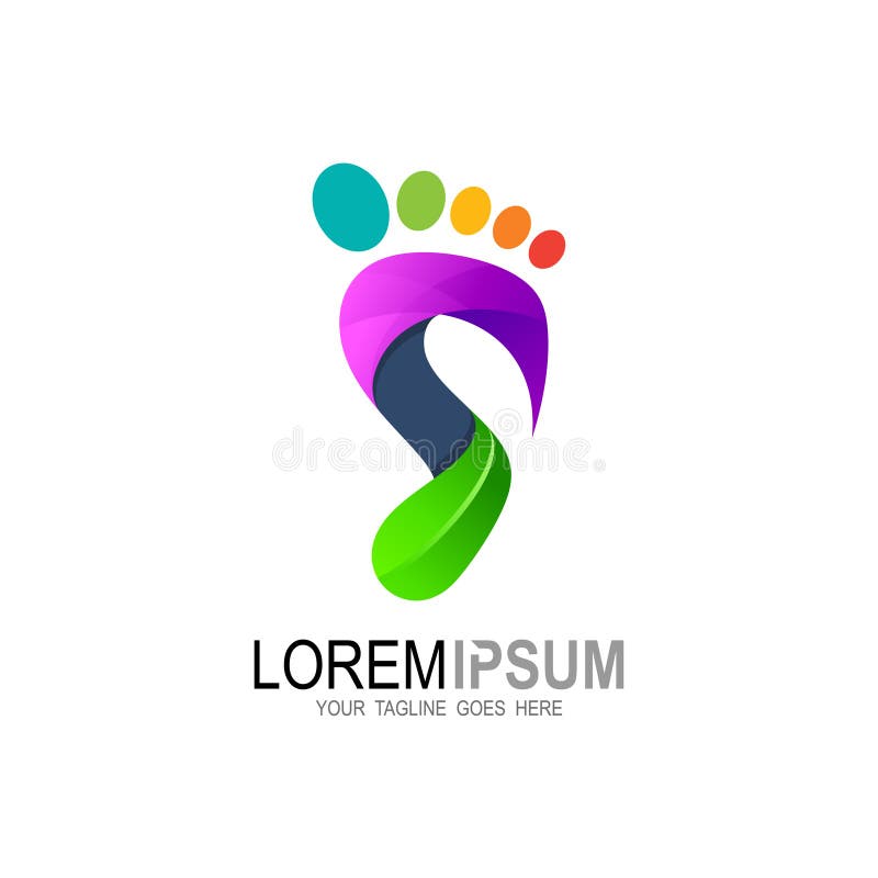 Logo Soles Of Black Feet Vector Illustration Stock Vector ...