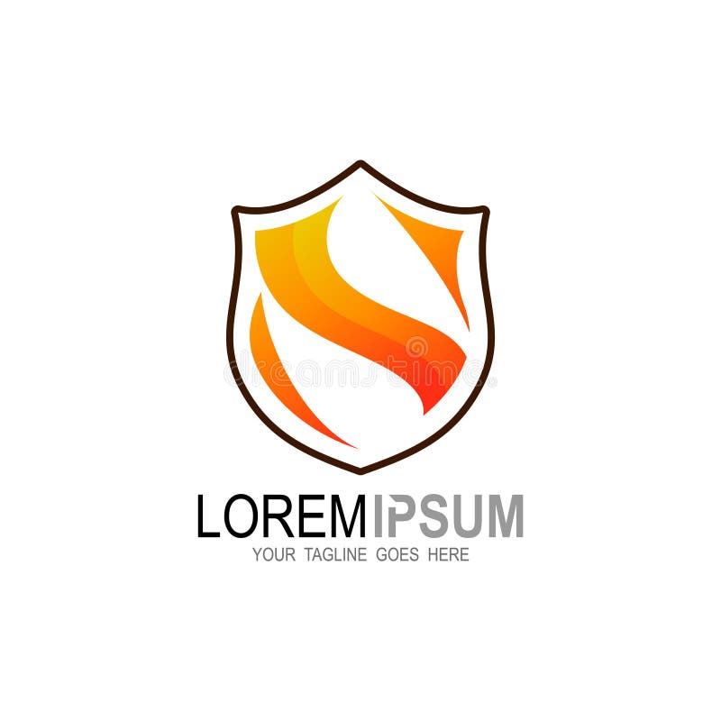 Simple Shield Logo and Defense Symbol Stock Vector - Illustration of ...