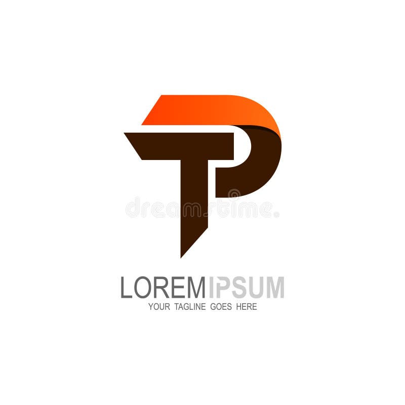 Letter T and P Logo Design Combination Stock Vector - Illustration of ...