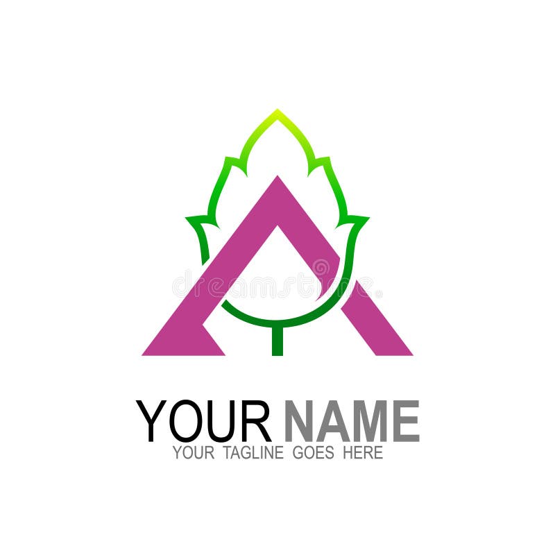 Triangle Leaf Logo Design Vector, Mountain Logo Stock Vector ...