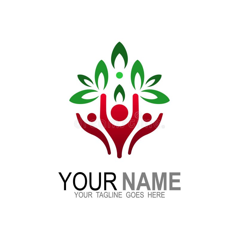 Social Association Logo and Tree, Charity Icon, Family Symbol Stock ...