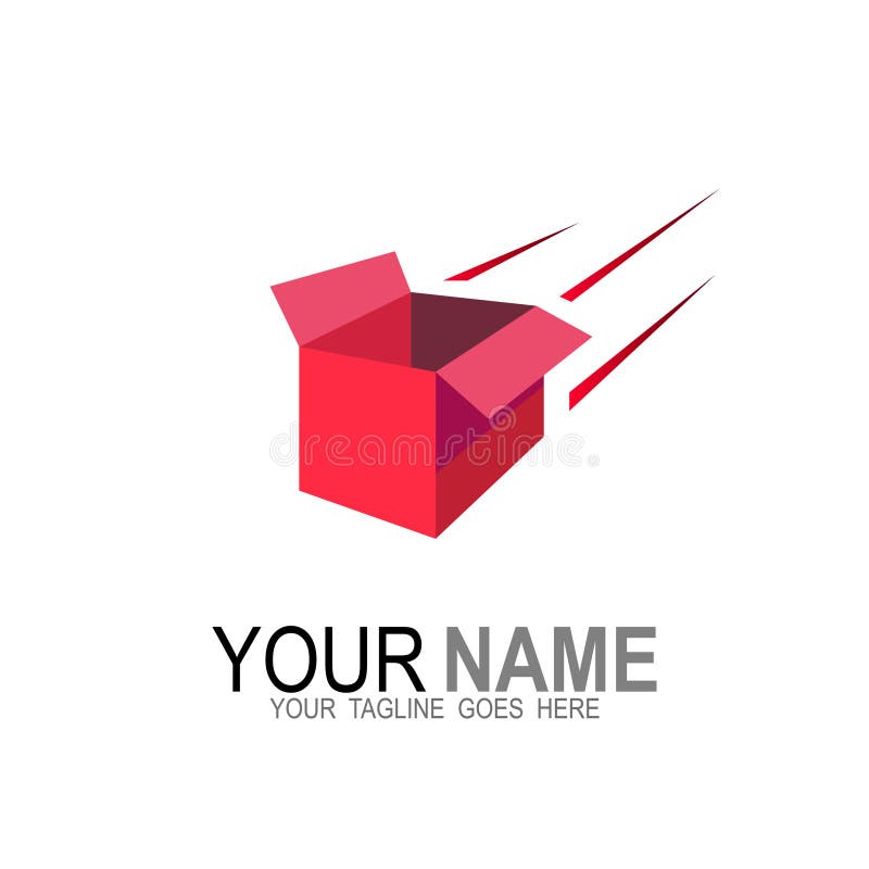 Package Delivery Service Logo Quickly, Speed Symbols and Delivery ...