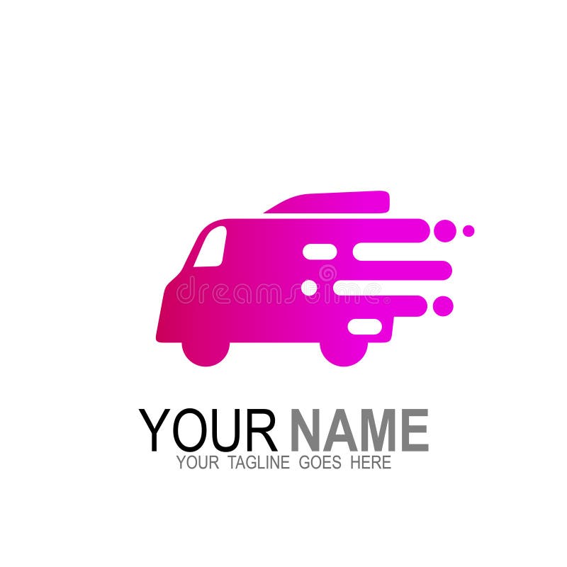 Car Logo with Maximum Speed, Speed Symbols and Delivery Services Stock ...