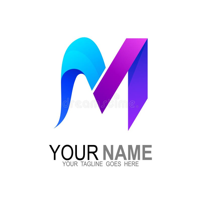 Greening Logo Using the Initials Letter M Stock Vector - Illustration ...