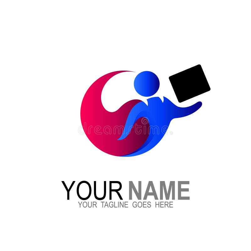 Fast Package Delivery Service Logos and Professional Couriers Stock ...