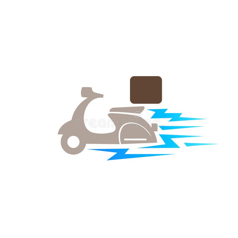 Logo Shipping Service Using a Motorcycle, Delivery Express Logo Stock ...