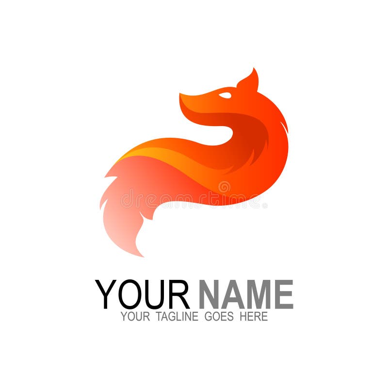 Fox Logo , Animal Icon, Application Symbol Stock Vector - Illustration ...
