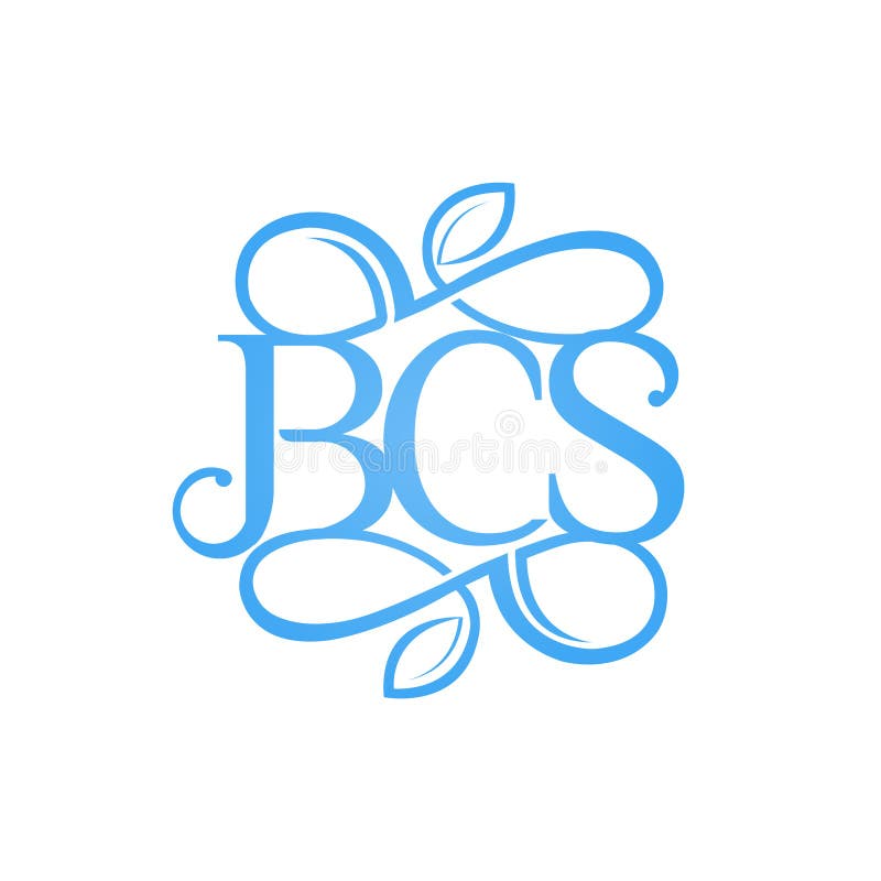 Blue Letter BCS Logo stock illustration. Illustration of herbal - 302004228