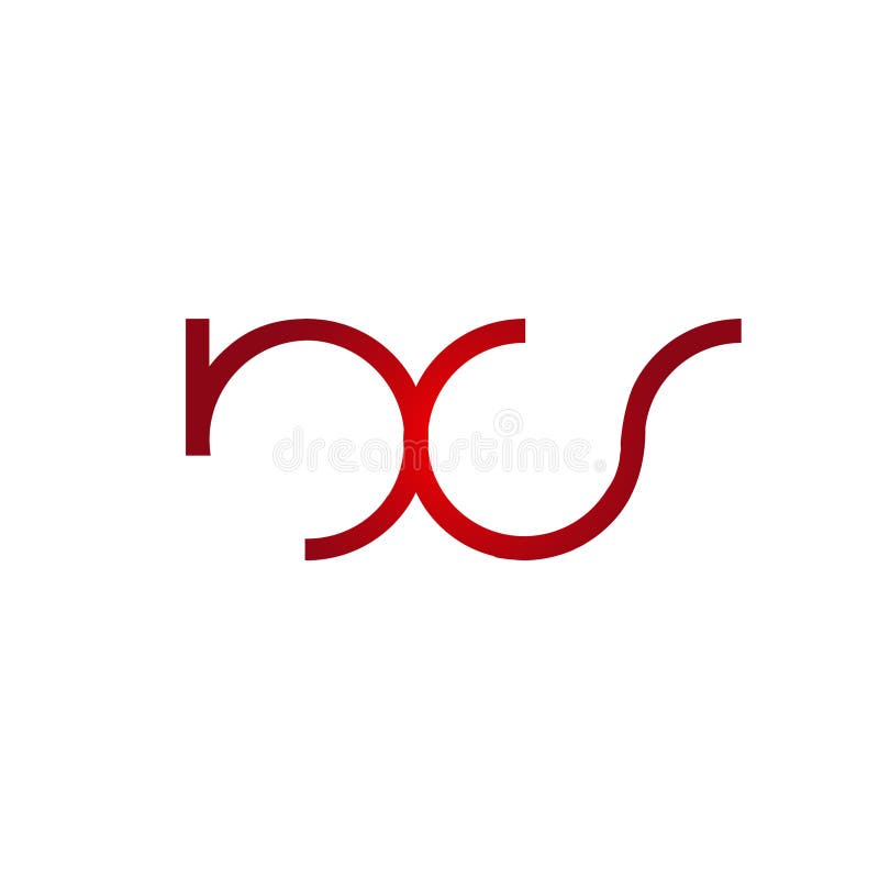 Infinity Letter BCS in Red Logo Stock Illustration - Illustration of ...