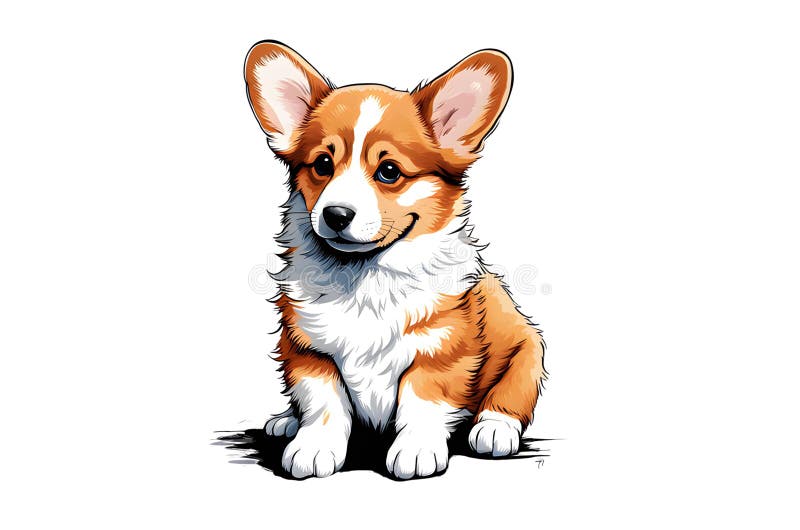 Cozy Corgi Moment stock photo. Illustration of serene - 323791392