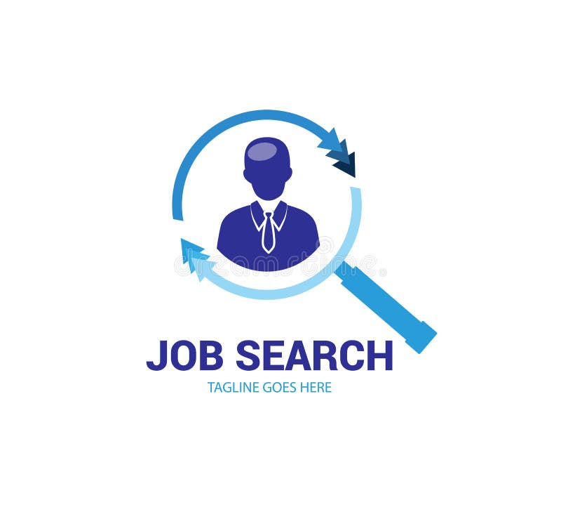 Job Vacancy Work Search Logo Design Stock Vector - Illustration of seek ...
