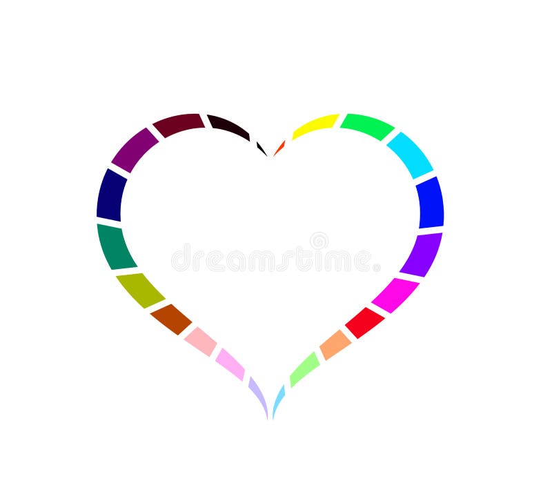 Colorful Heart Shape Vector. Stock Vector - Illustration of love ...