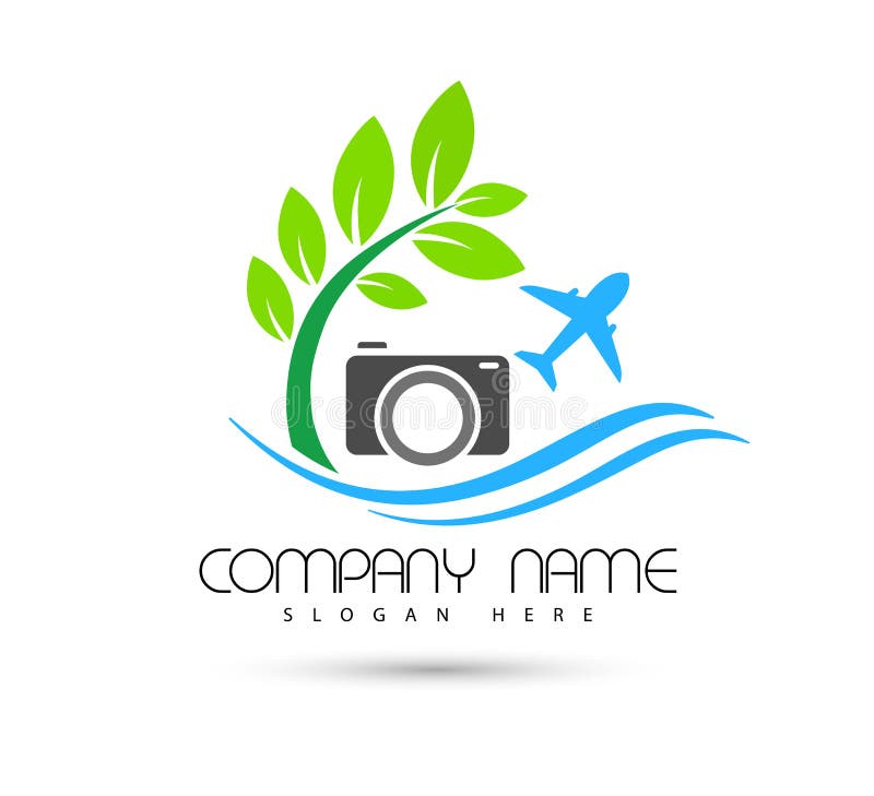 Hotel Tourism Sun Holiday Summer Beach Camera Sea Wave Vector Logo ...