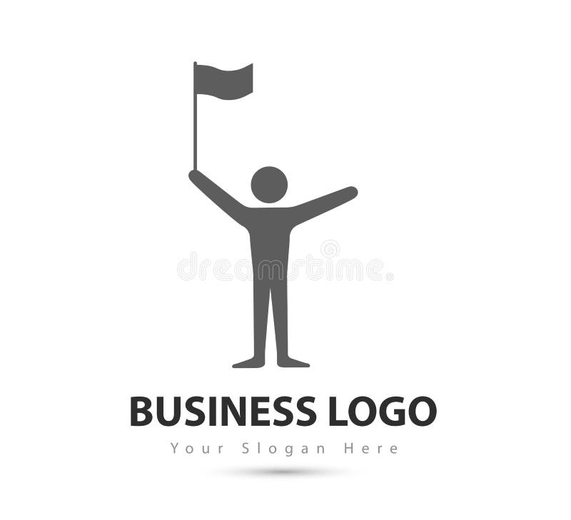 People Corporate Win Flag. Together New Concept Illustartion Stock ...