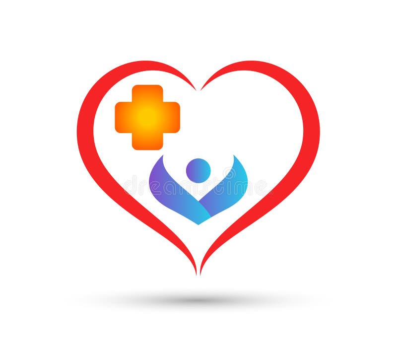 Healthcare or Love Luxury Banner and Icon Set Stock Vector ...