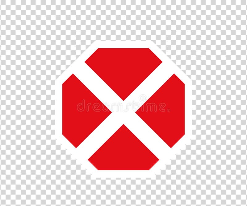 Stop Cross Road Sign with Hand Gesture. New Red Do Not Enter Traffic ...