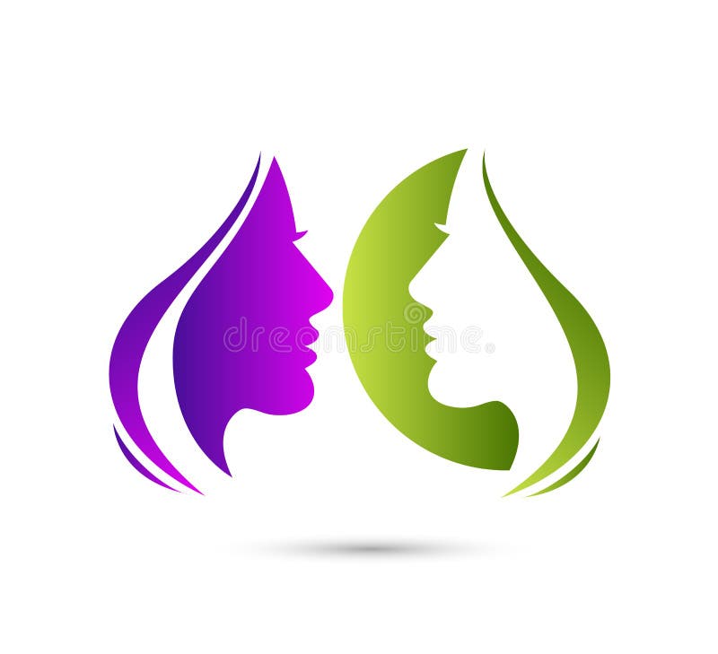 Mirror Face Logo. Human Head Face Logo, Creative Brain Man. Digital ...