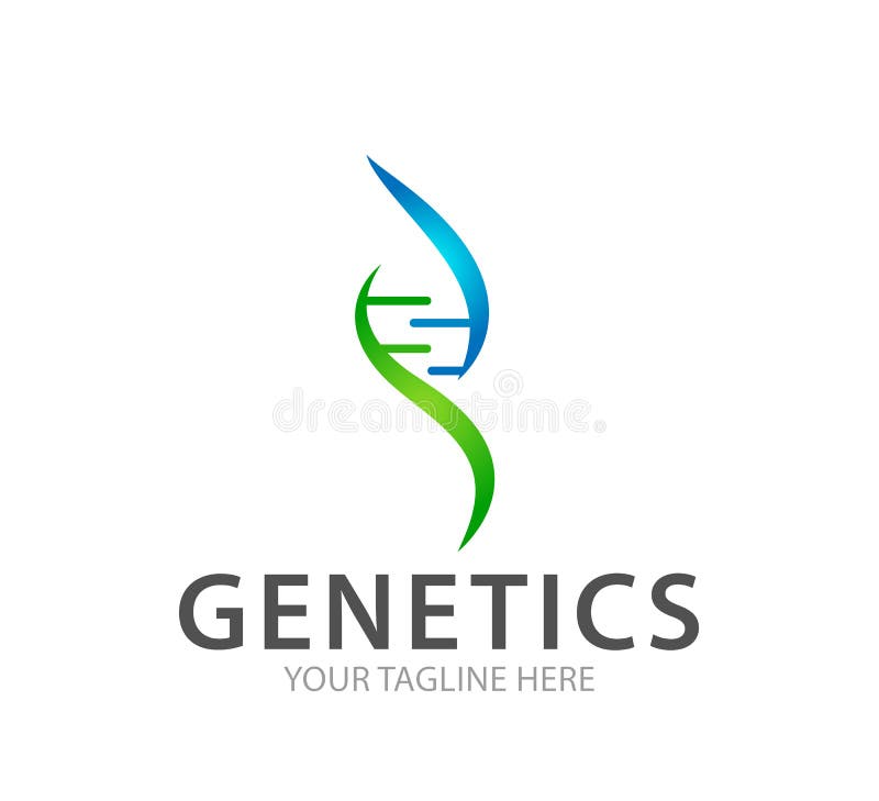 DNA Helix Logo Vector Template. Genetics Vector Design. Stock Vector ...